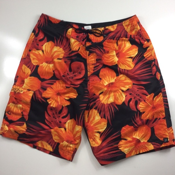 Rusty | Swim | Rusty Tropical Print Swim Trunks Fa7 Aa3 | Poshmark
